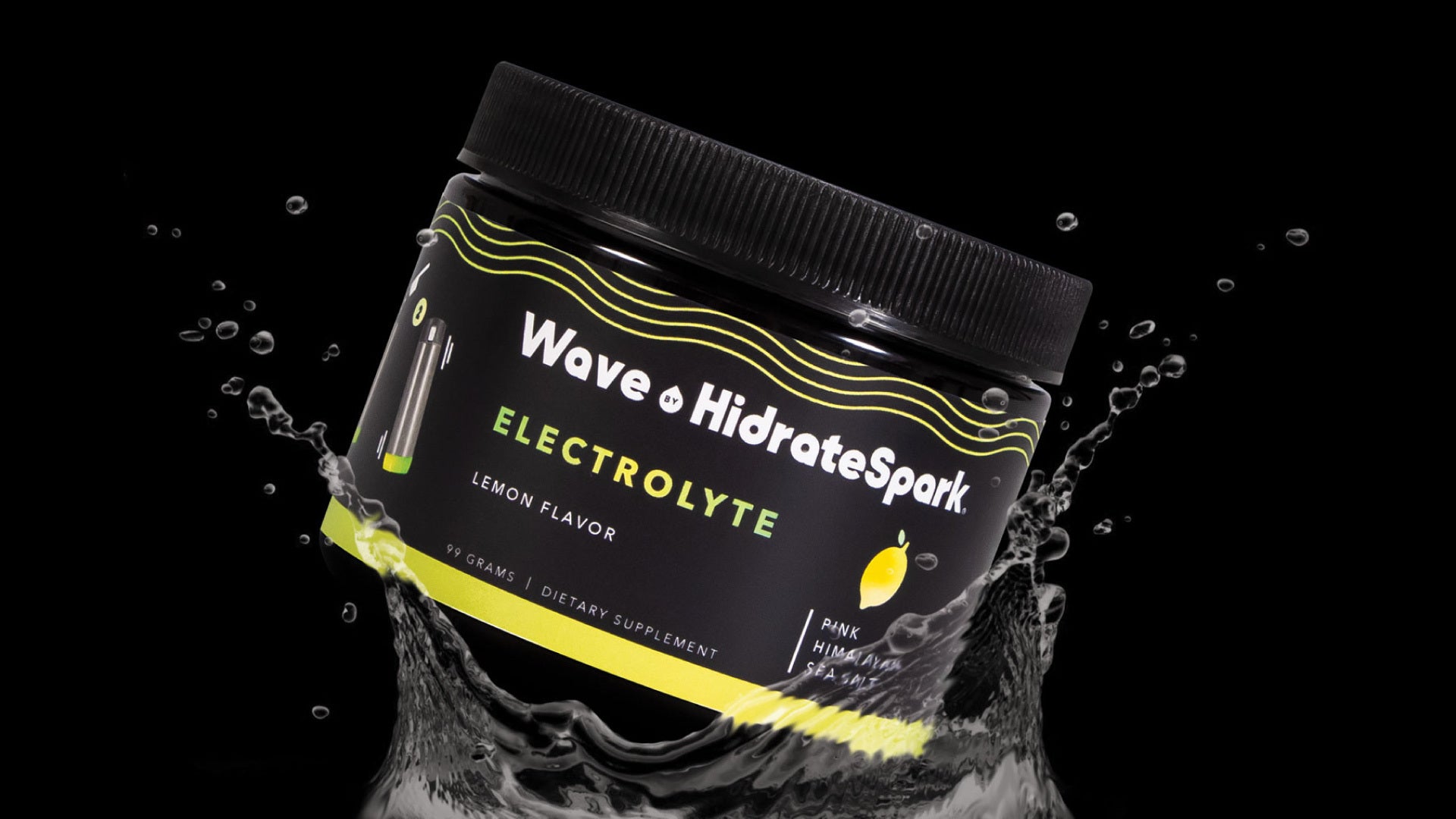 HidrateSpark Wave: Electrolyte Powder Drink Supplement Sugar-Free