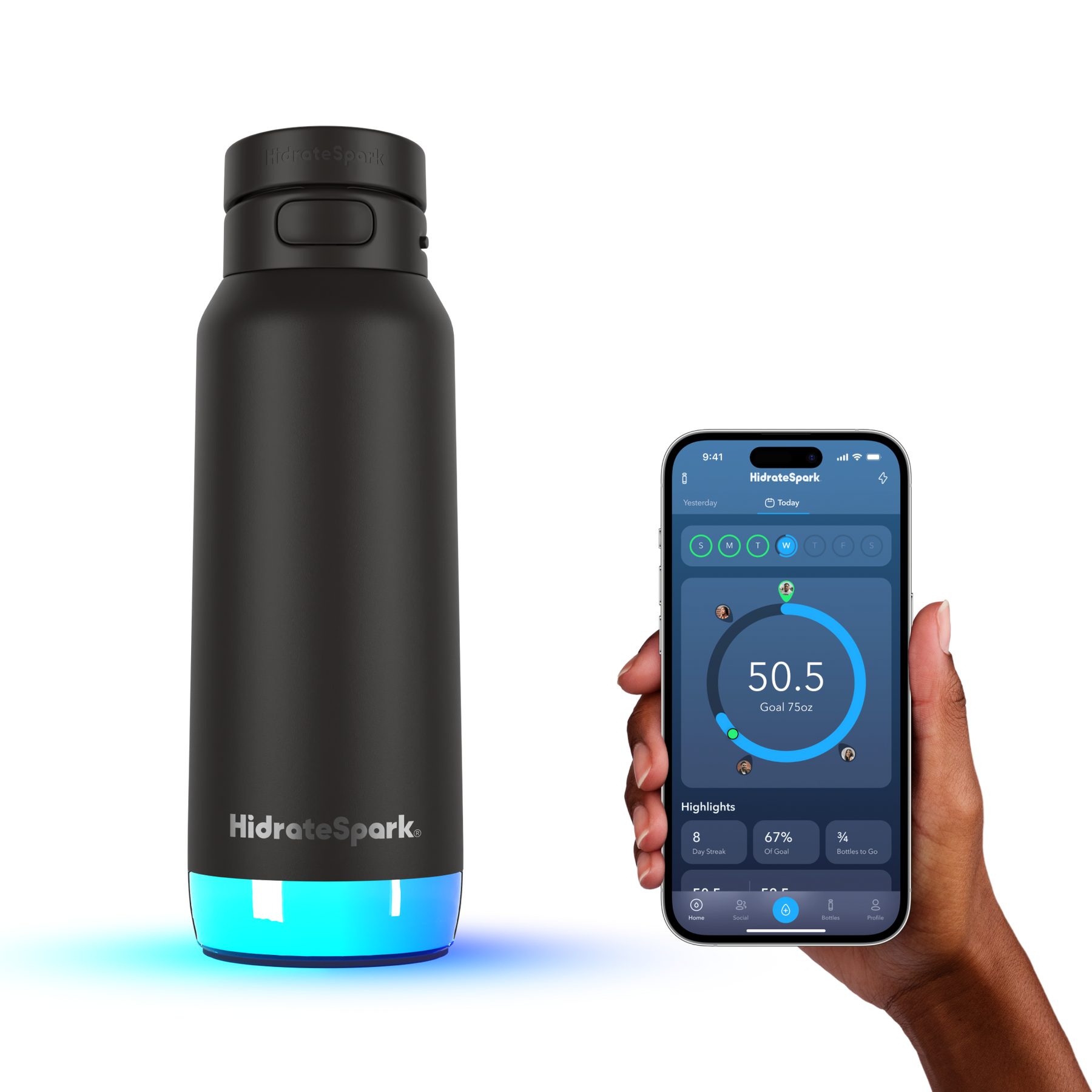32 oz HidrateSpark PRO 2 – Smart Bottle - Bluetooth Water Tracker